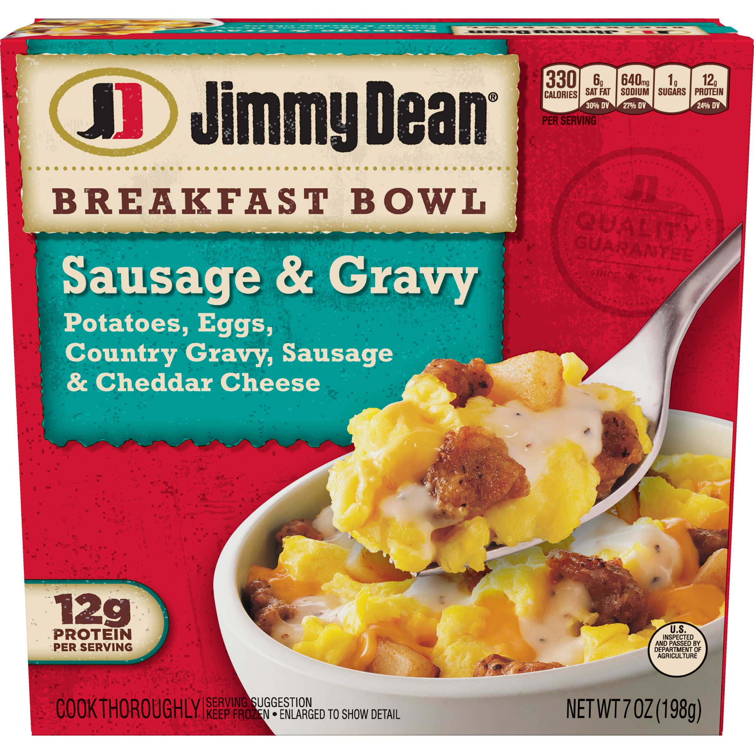 Jimmy Dean Country Gravy Sausage and Cheddar Potatoes and Egg Breakfast ...
