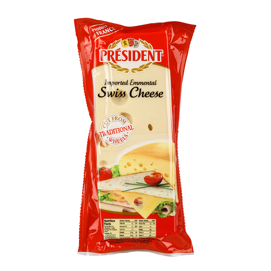 President Emmental Swiss Cheese, 4 Pound -- 5 per case ...