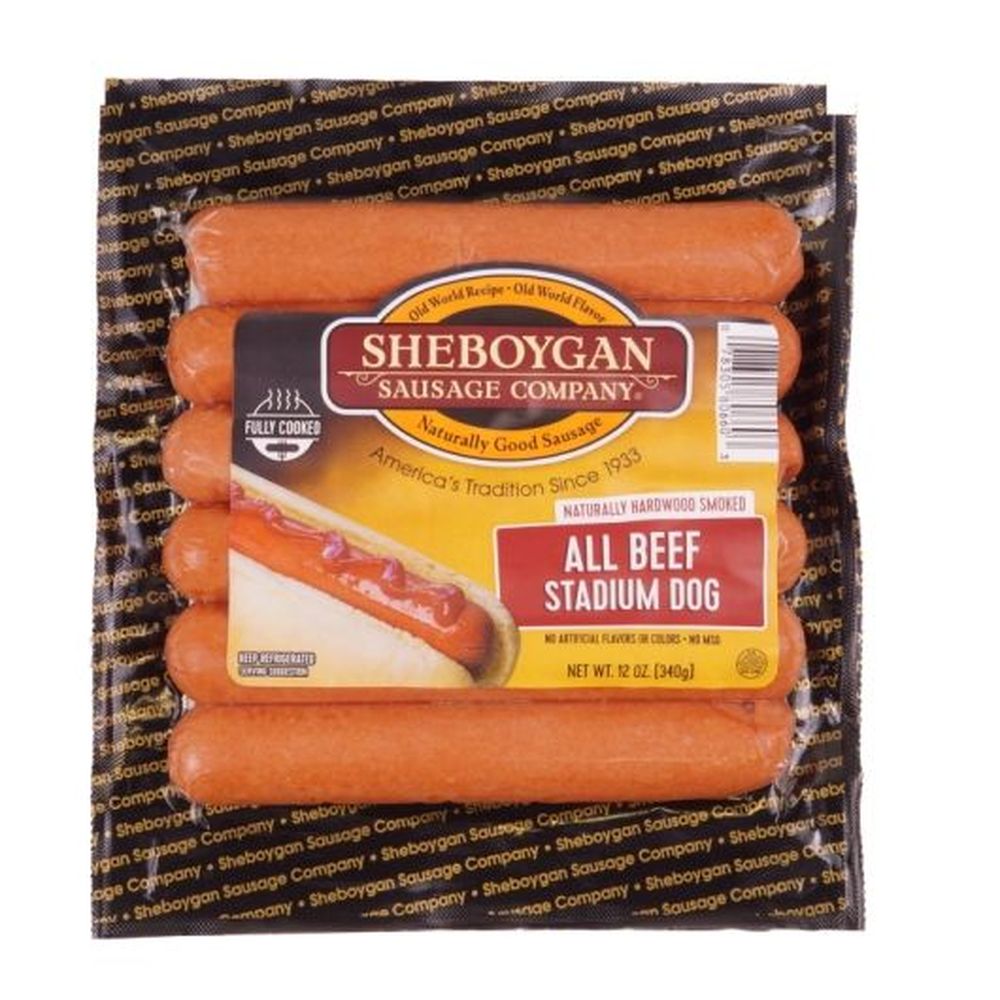 Sheboygan Fully Cooked All Beef Stadium Hot Dog, 12 Ounce -- 12 per case