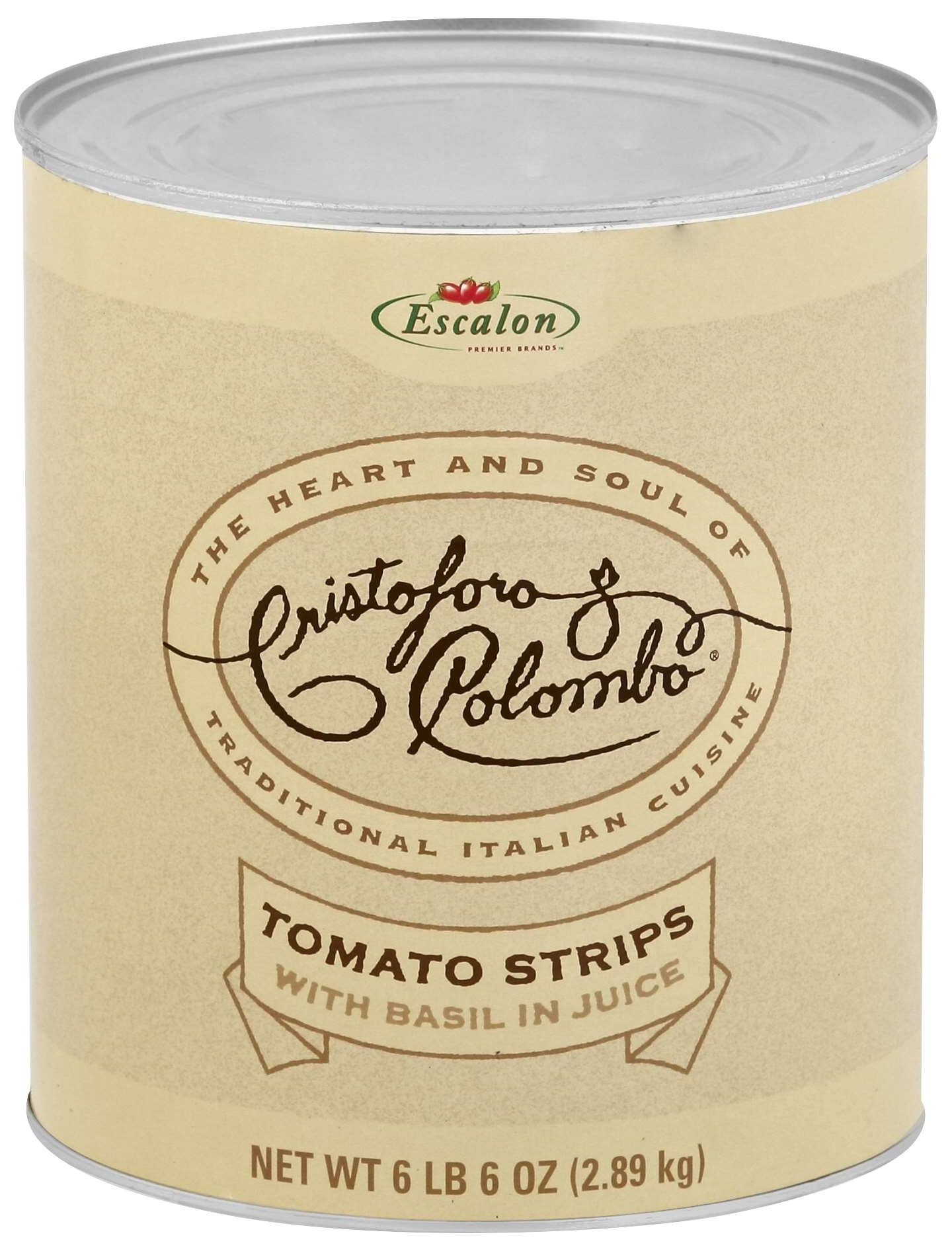 Cristoforo Colombo Tomato Strips with Basil, 102 Ounce -- 6 per case