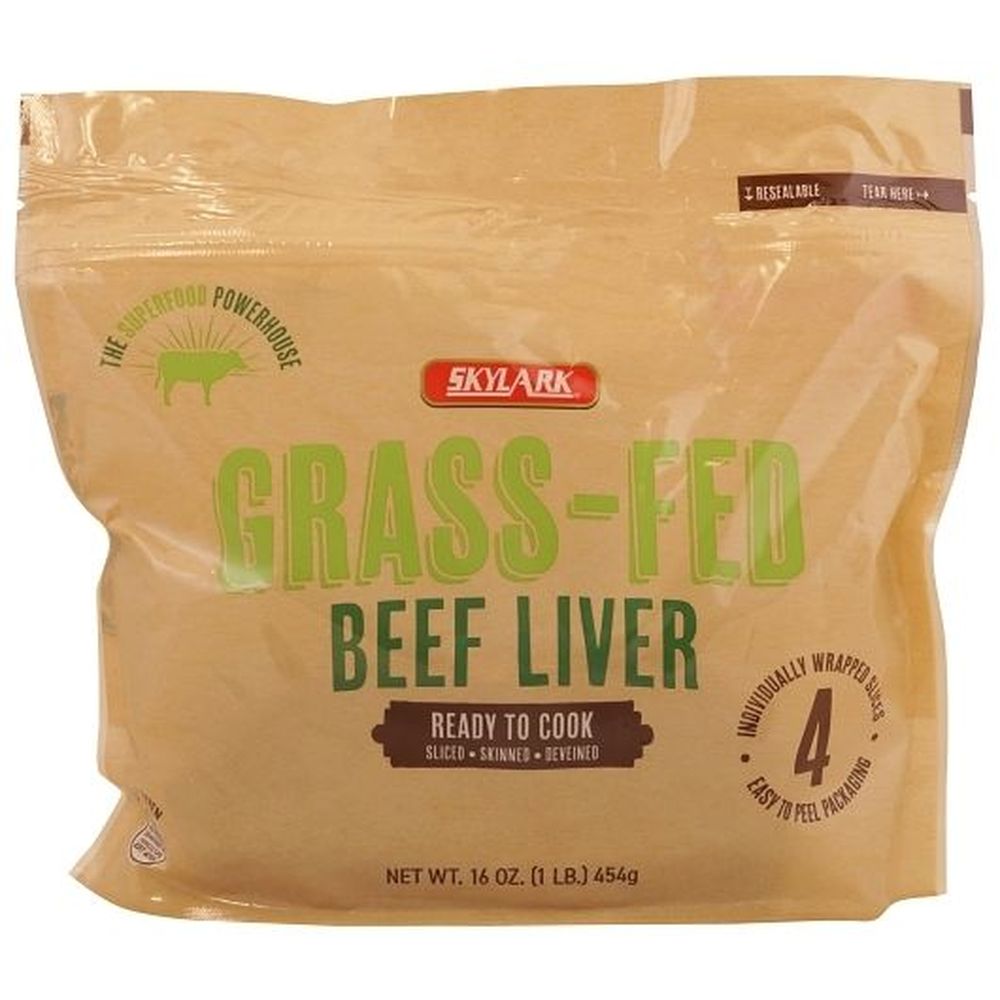 Skylark Bagged Sliced Individually Wrapped Grass Fed Beef Liver, 1 ...