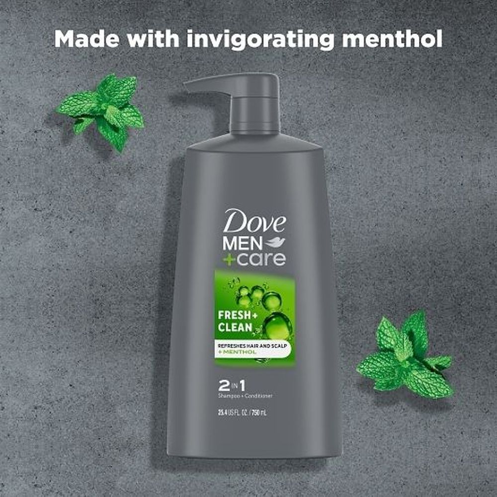 Dove Men Plus Care Fresh Clean Shampoo Plus Conditioner, 25.4 Fluid ...