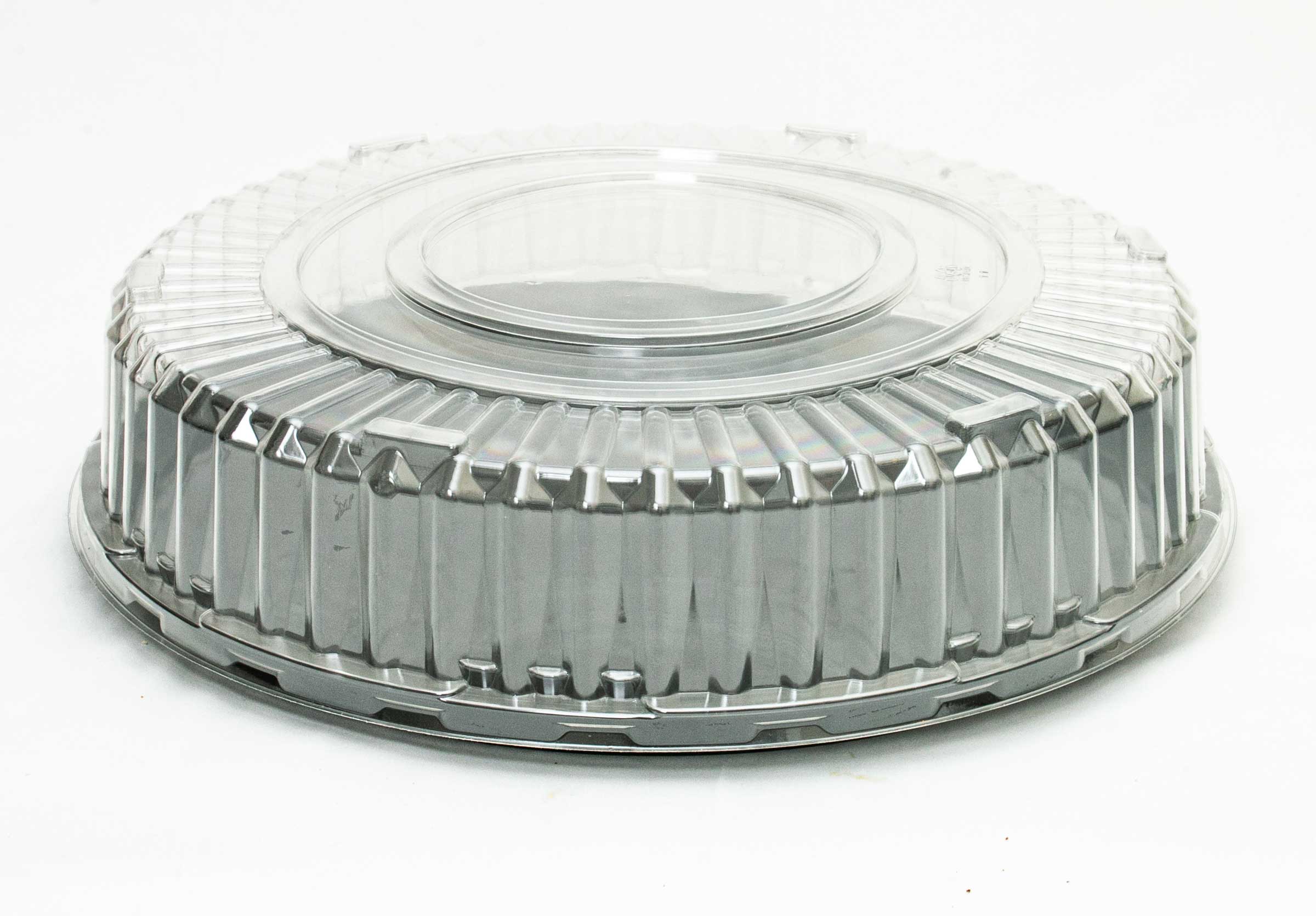 Fineline Settings Black Round Cater Tray Combo with Clear Lid, 18 inch ...