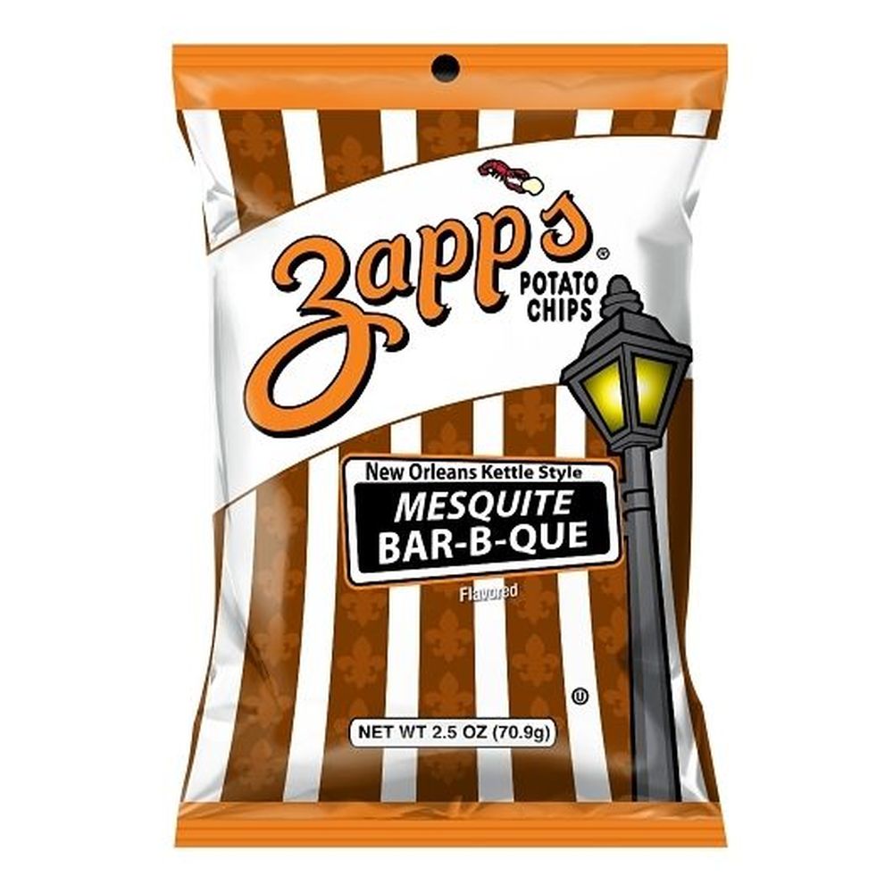 Zapps Mesquite Bbq Kettle Style Potato Chips, 2.5 Ounce -- 16 per case