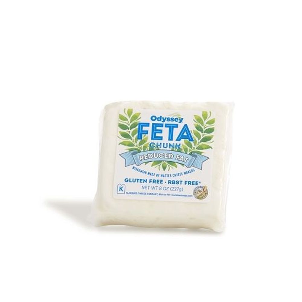 Odyssey Reduced Fat Feta Cheese Chunk, 8 Ounce -- 12 per case