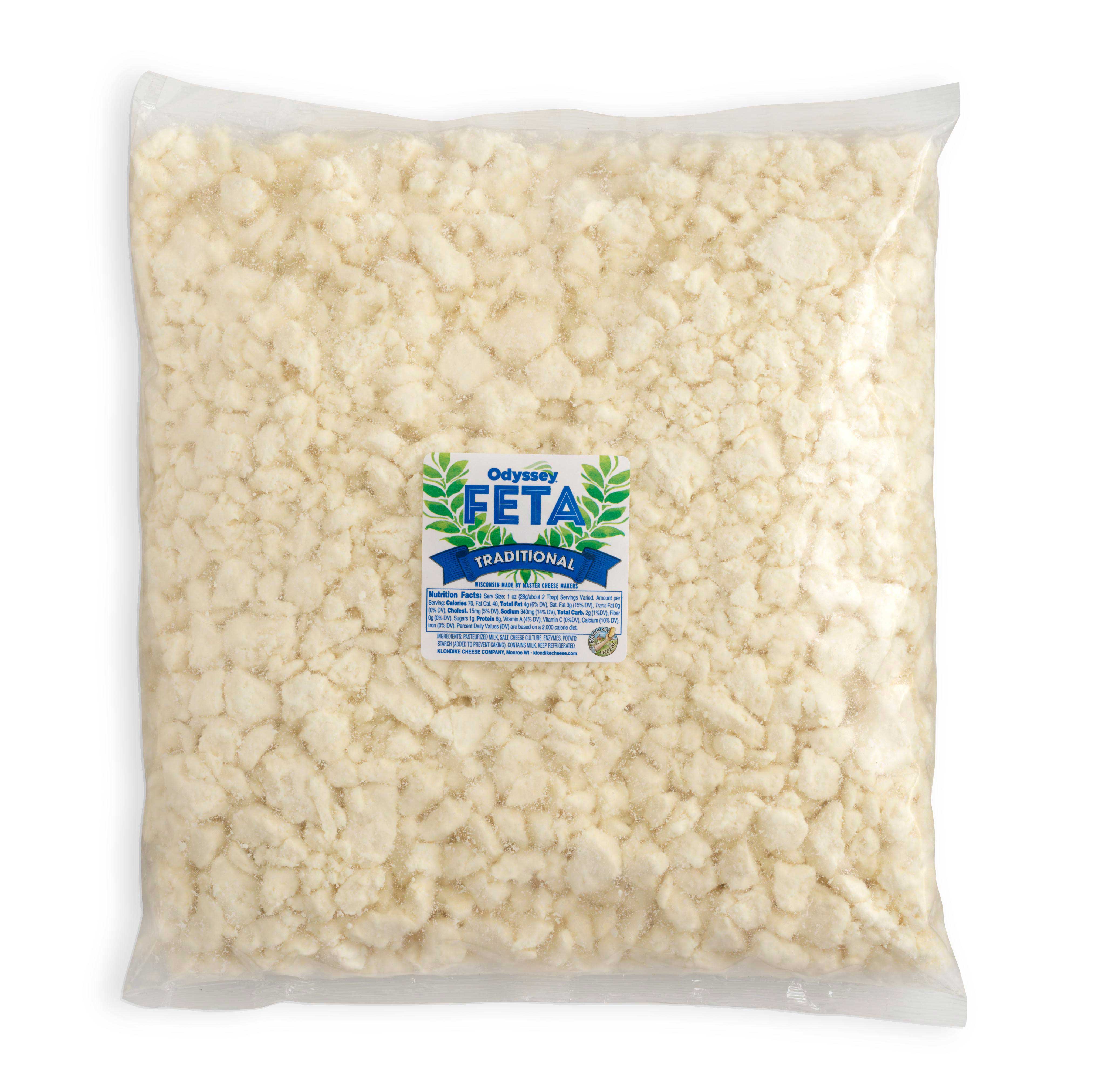 Odyssey Traditional Crumbled Feta Cheese Case | FoodServiceDirect