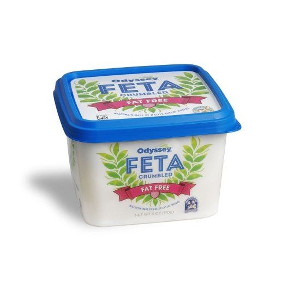 Odyssey Fat Free Crumbled Feta Cheese, 6 Ounce -- 12 per case