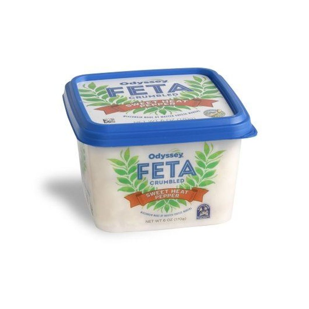 Odyssey Sweet Heat Crumbled Feta Cheese, 6 Ounce -- 12 per case