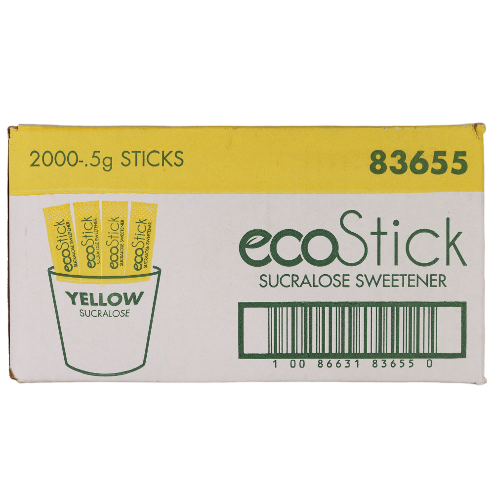 ecoStick Zero Calorie Sweetener Sucralose Yellow Packets Case ...