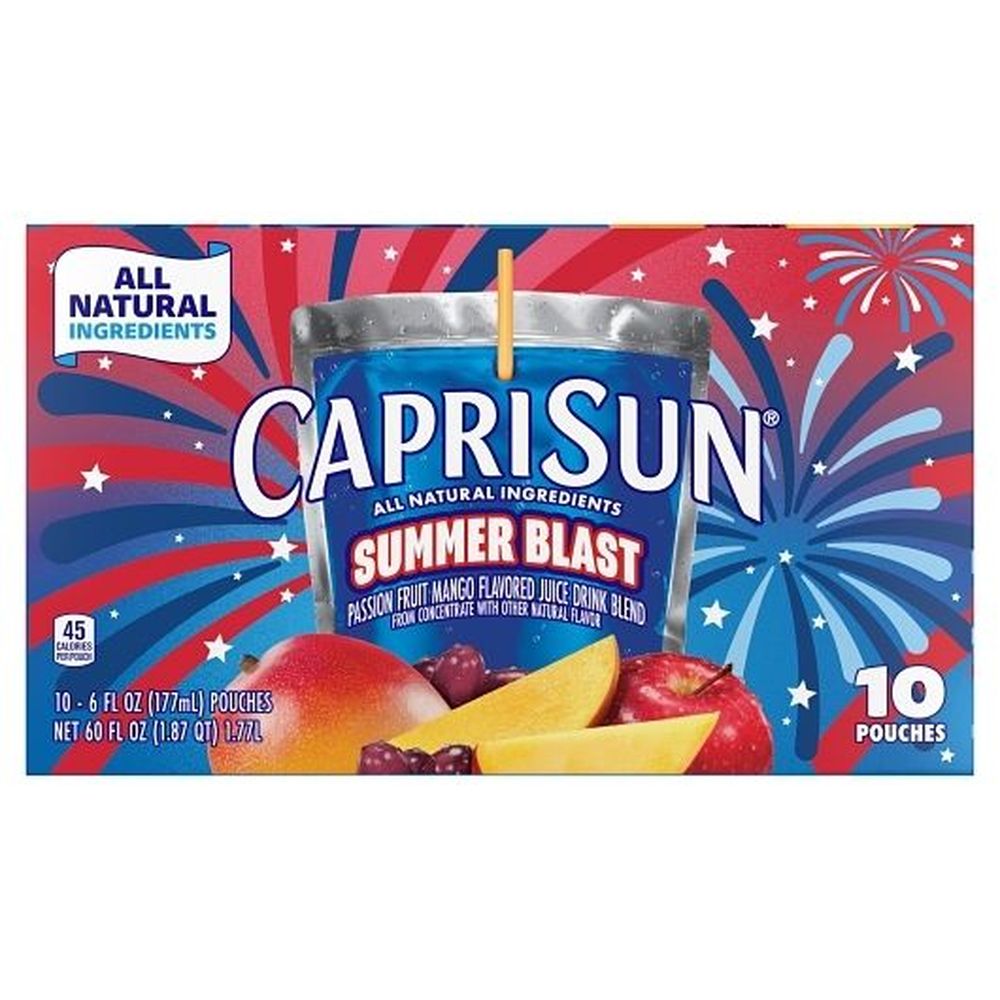 Capri Sun Summer Blast Passion Fruit Mango Flavored Juice Drink Blend ...