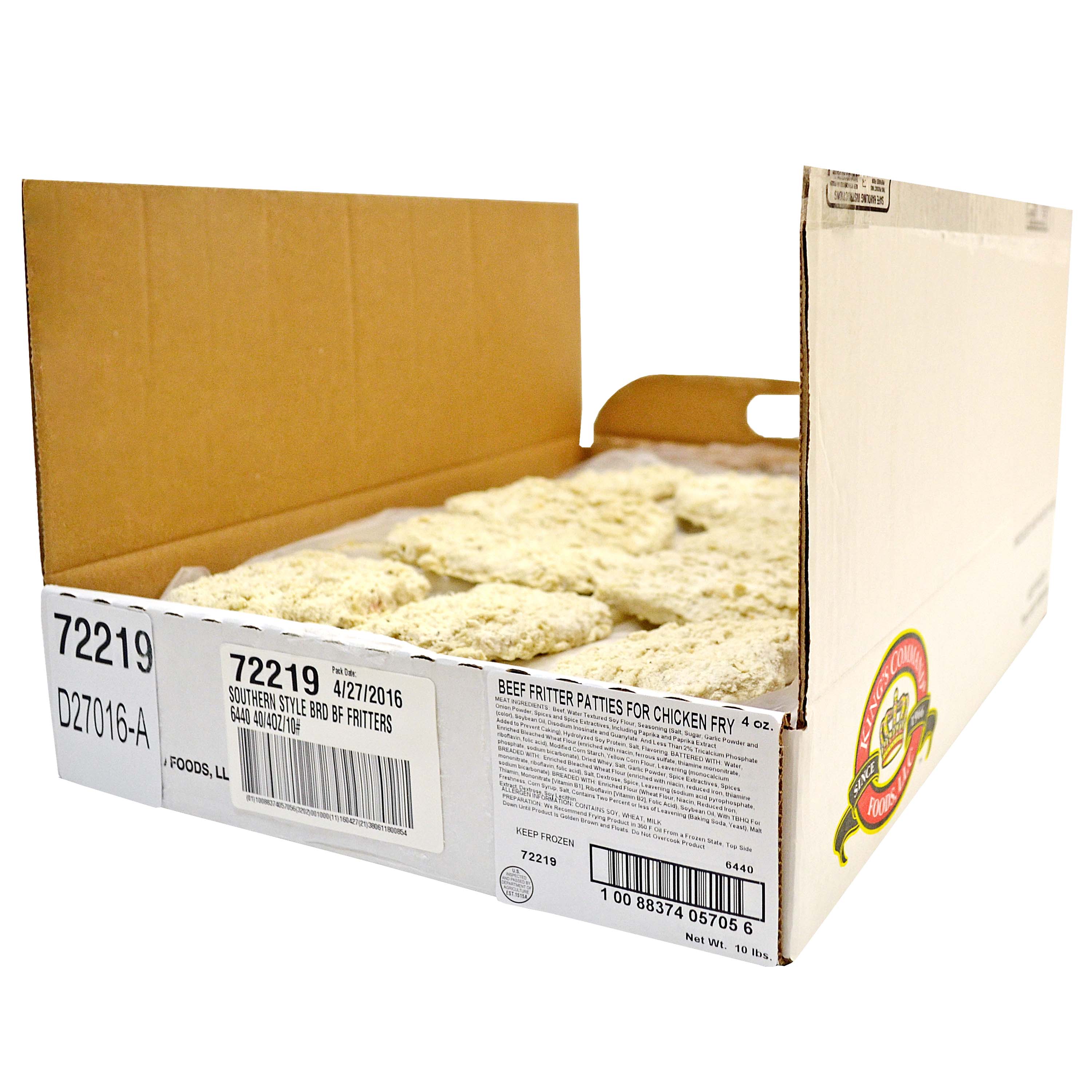 Kings Command Foods Southern Country Fried Beef Steak Fritter Case ...