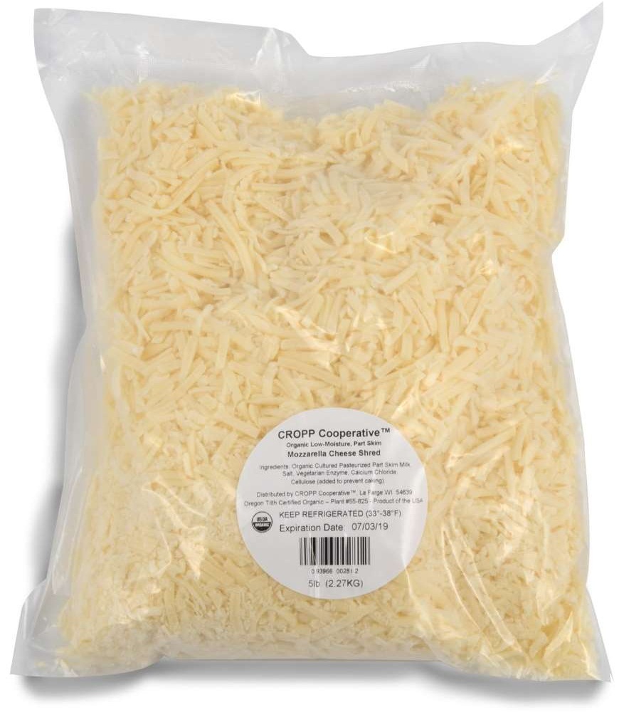 Organic Valley Pasteurized Mozzarella Shred Cheese | FoodServiceDirect