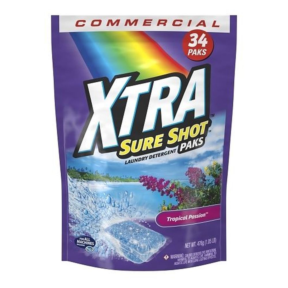 Xtra Sure Shot Tropical Passion Laundry Detergent Paks, 34 count -- 4 ...