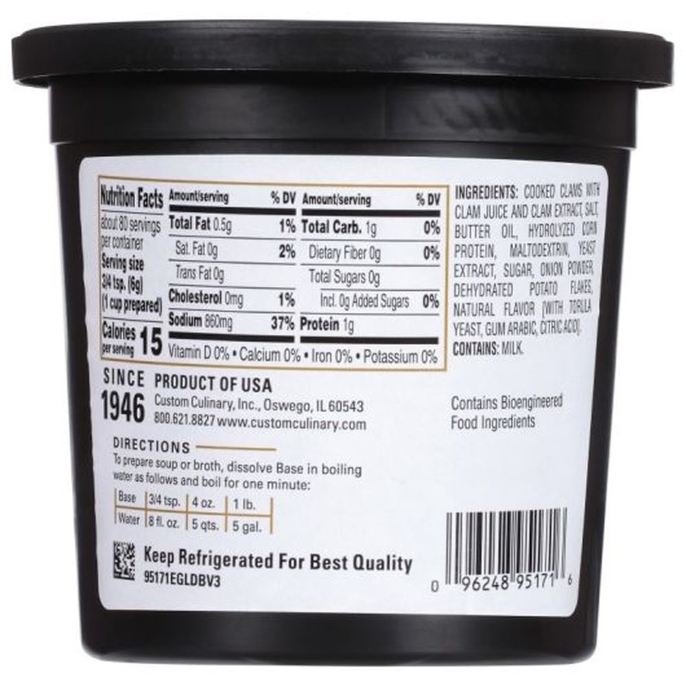 Custom Culinary Gold Label Clam Base Case | FoodServiceDirect