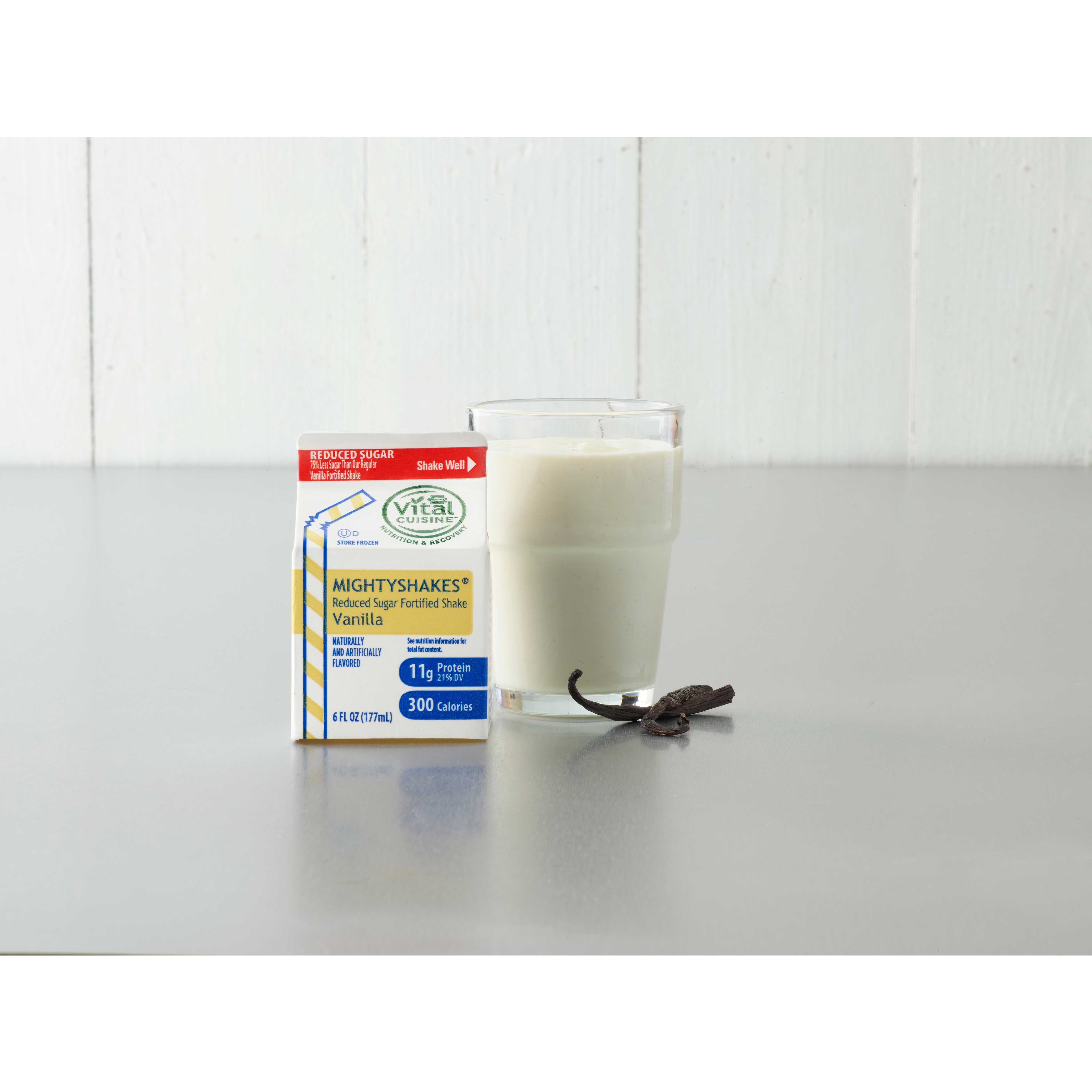 MightyShakes No Sugar Added Vanilla Shake Beverage, 6 Ounce -- 50 per case.