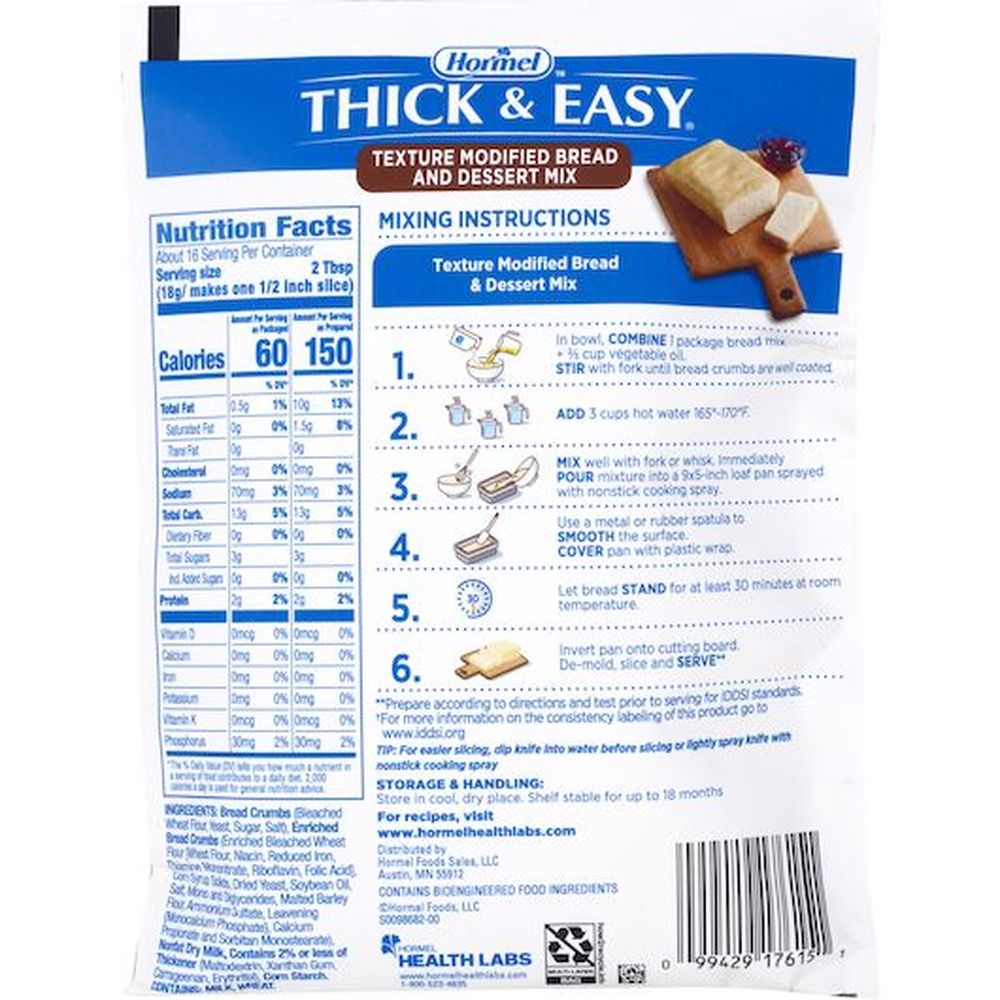 Thick and Easy Texture Modified Bread and Dessert Mix | FoodServiceDirect