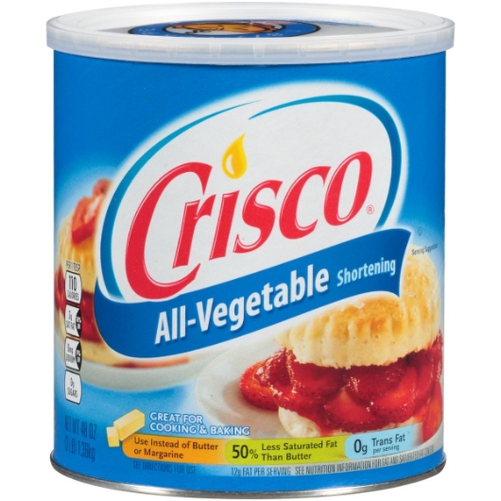 Crisco Less Fat Regular All-Vegetable Shortening, 48 Ounce Can -- 12 ...