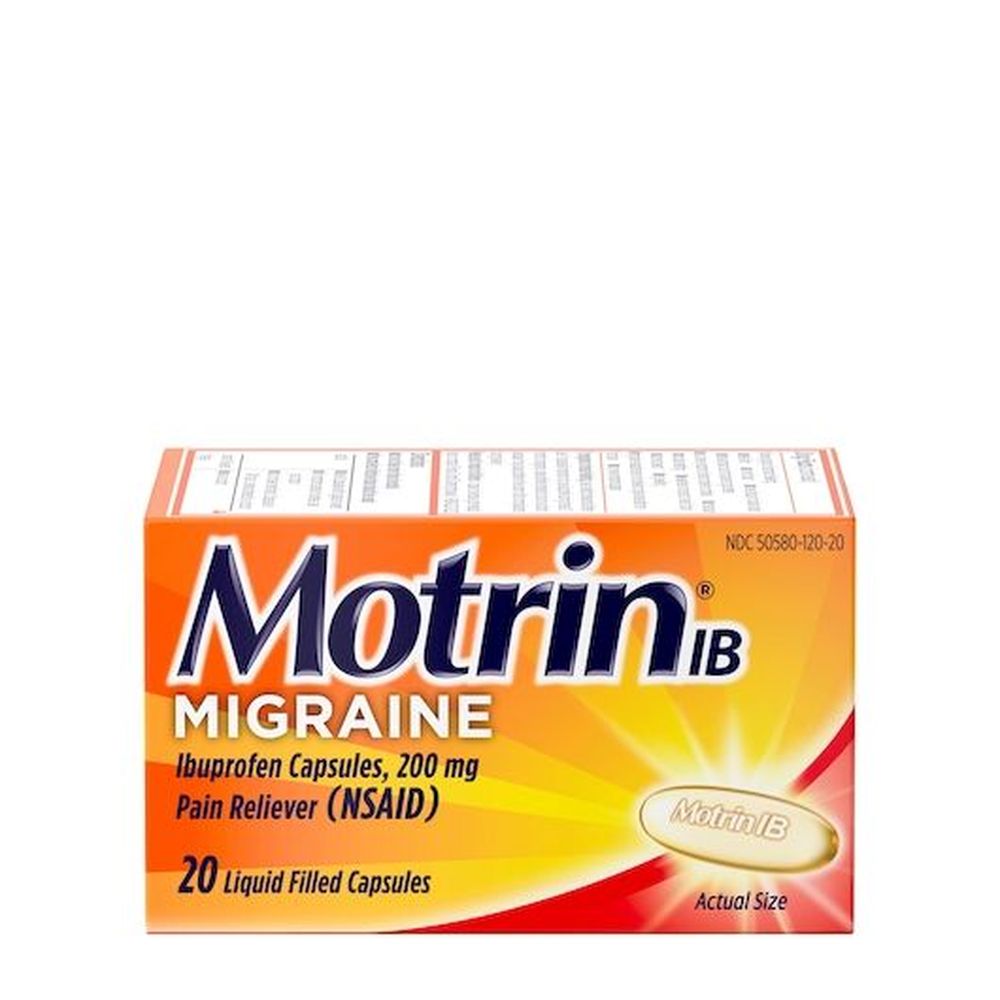 Motrin Migraine Liquid Gel Capsules, 20 count -- 24 per case