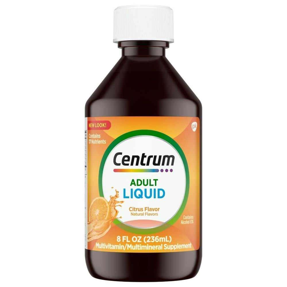 Centrum Citrus Adult Liquid Syrup, 8 Ounce -- 12 per case