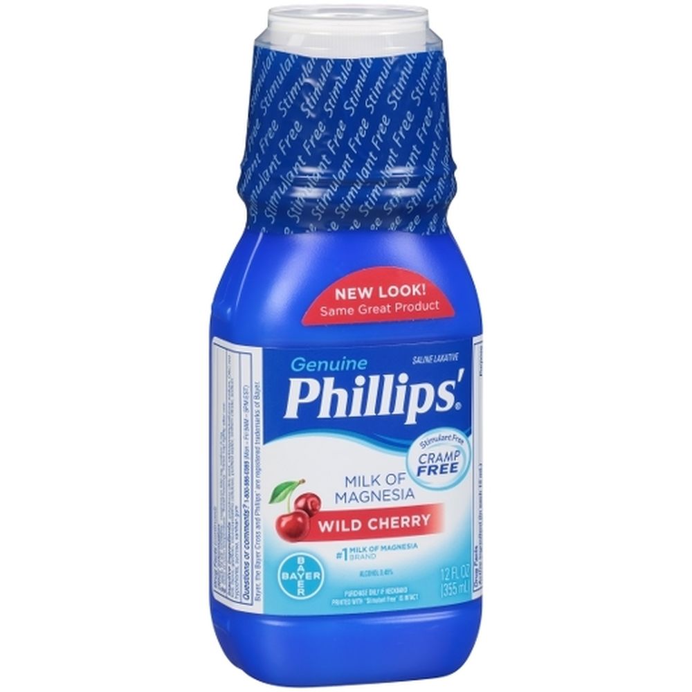 Phillips Milk Of Magnesia Cherry Flavor Liquid, 12 Fluid Ounce -- 12 ...