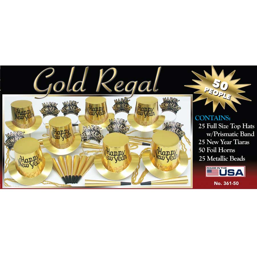 Party Time Gold Regal Party Kit for 50 People | FoodServiceDirect