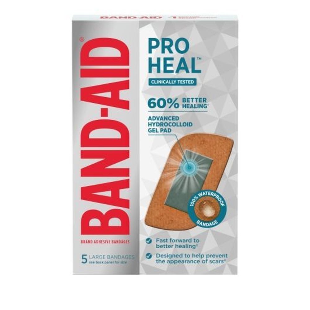 Band-Aid Large Pro Heal Bandage, 5 count -- 24 per case