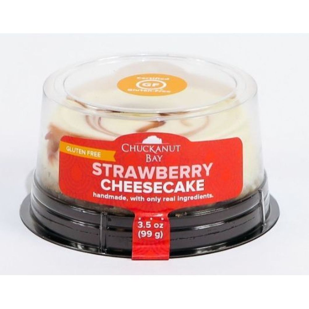 Chuckanut Bay 3 inch Gluten Free Strawberry Cheesecake, 3.5 Ounce -- 12 ...