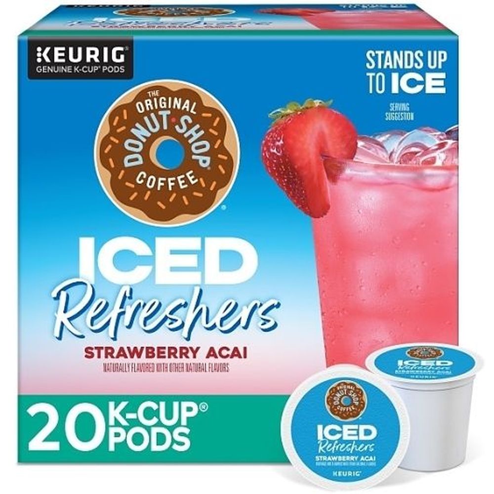 The Original Donut Shop Strawberry Acai Iced Refreshers Kcup Coffee Pod ...