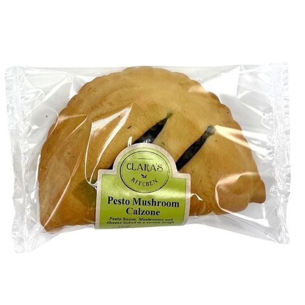 Claras Kitchen Individually Packaged Pesto Mushroom Calzone, 12 count