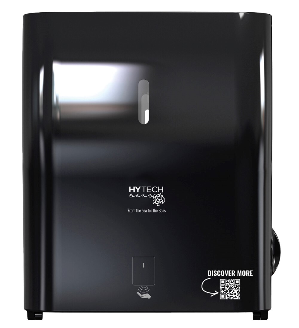 Sofidel America Hy Tech Seas Black Recylced Plastic Hardwound No-touch ...