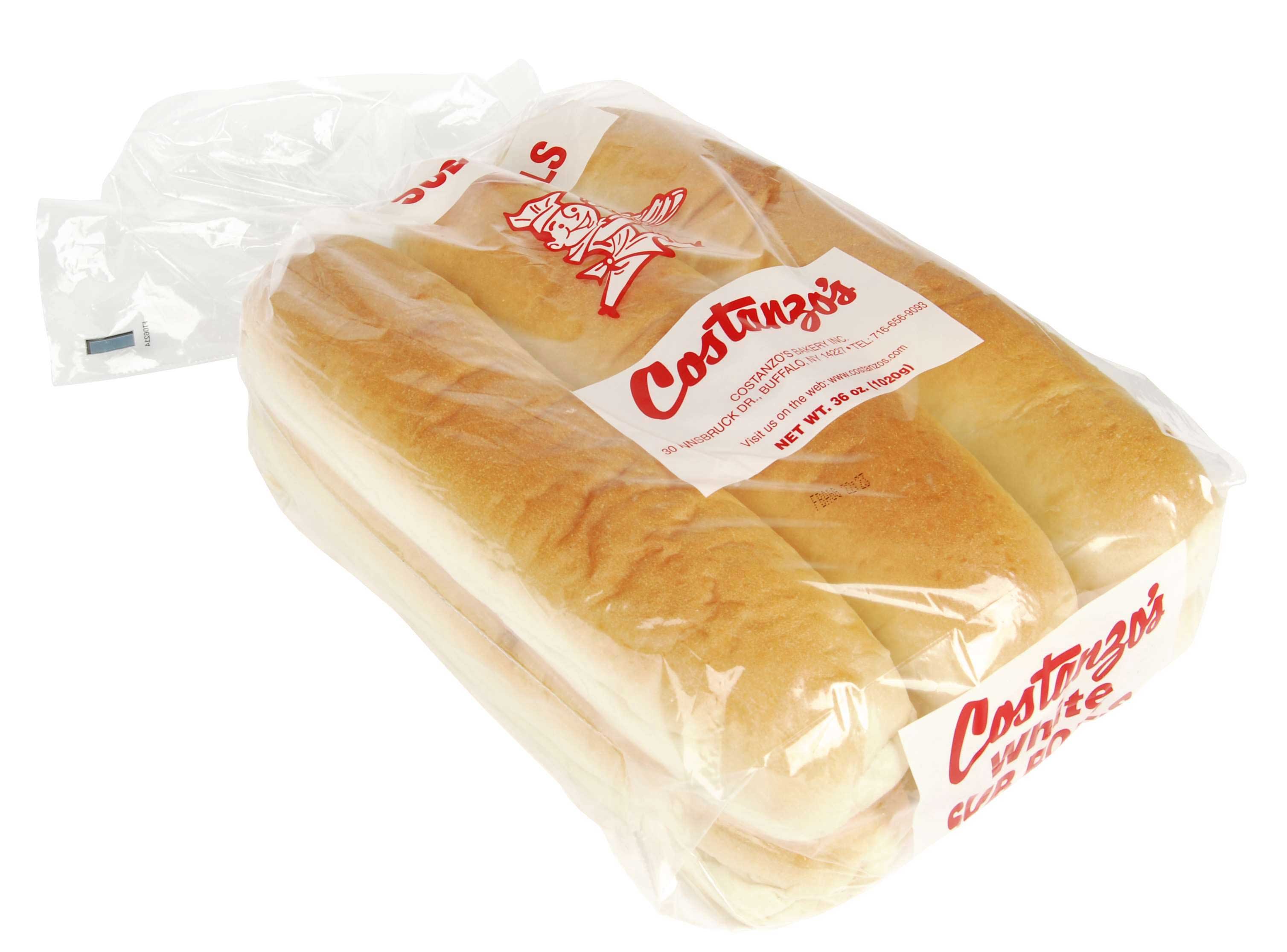 Costanzos Bakery White Unsliced Submarine Roll, 176 Gram -- 36 per case