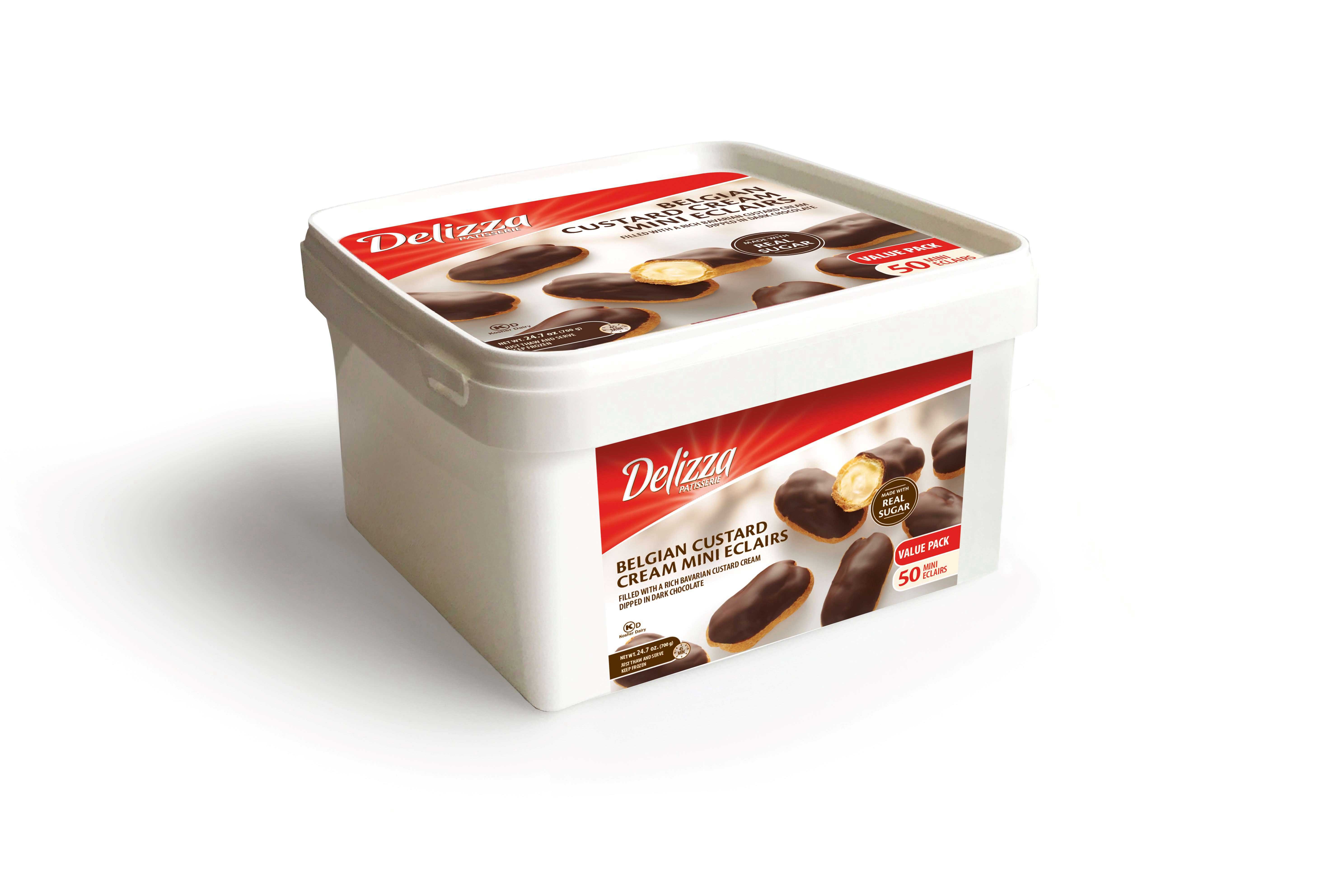 Delizza Belgian Mini Chocolate Topped Eclairs Case | FoodServiceDirect
