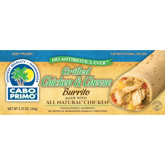 Cabo Primo Grilled Chicken and Cheese Burrito Case | FoodServiceDirect