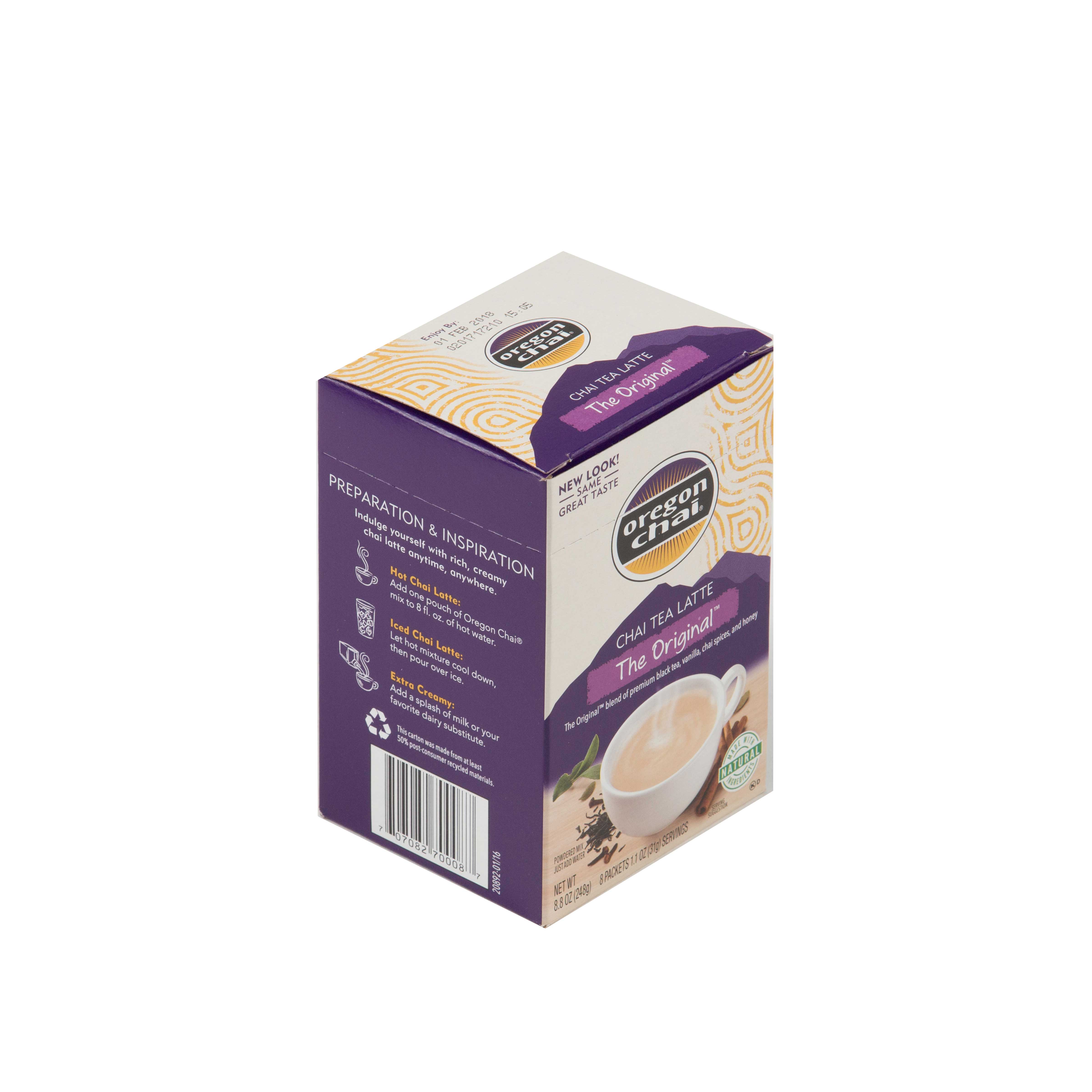 Oregon Chai Original Chai Tea Latte Mix - 8 packets per box, 6 boxes ...