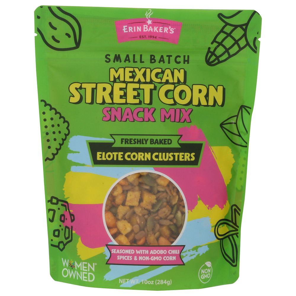 Erin Bakers Small Batch Mexican Street Corn Snack Mix, 10 Ounce -- 8 ...