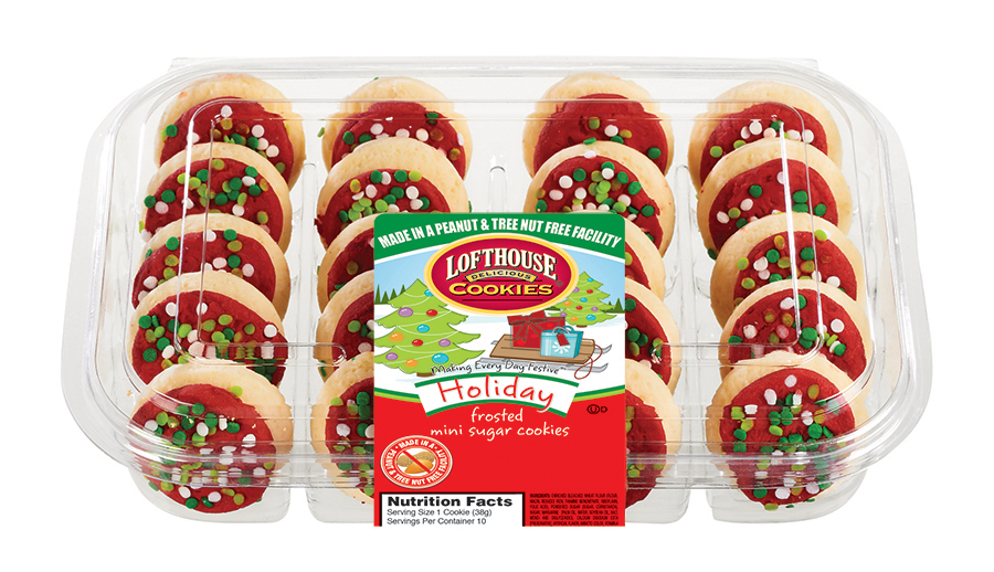 Lofthouse Holiday Red Frosted Mini Sugar Cookie, 10.5 Ounce -- 12 per ...
