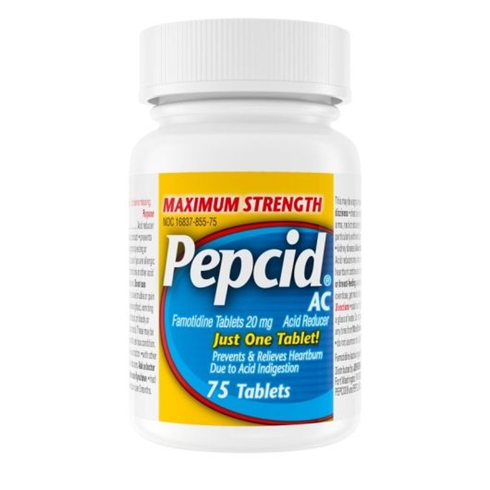 Pepcid Ac Maximum Strength Acid Reducer Tablets, 75 count -- 24 per case