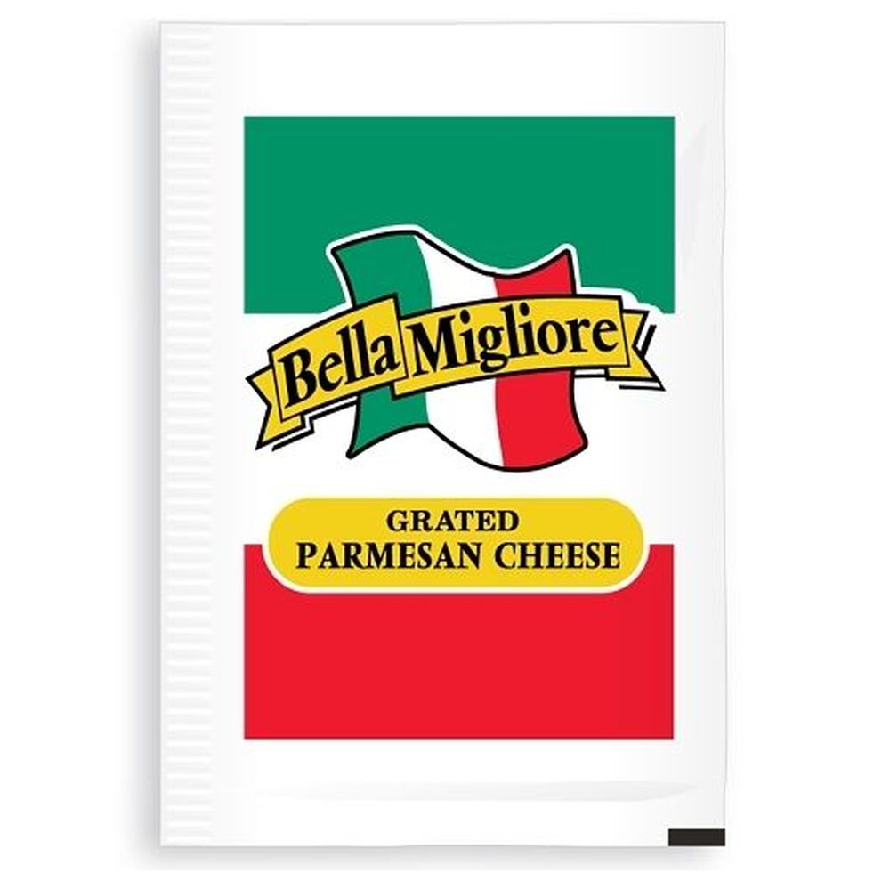 Bella Migliore Parmesan Cheese Packets, 3.5 Gram -- 200 per case.
