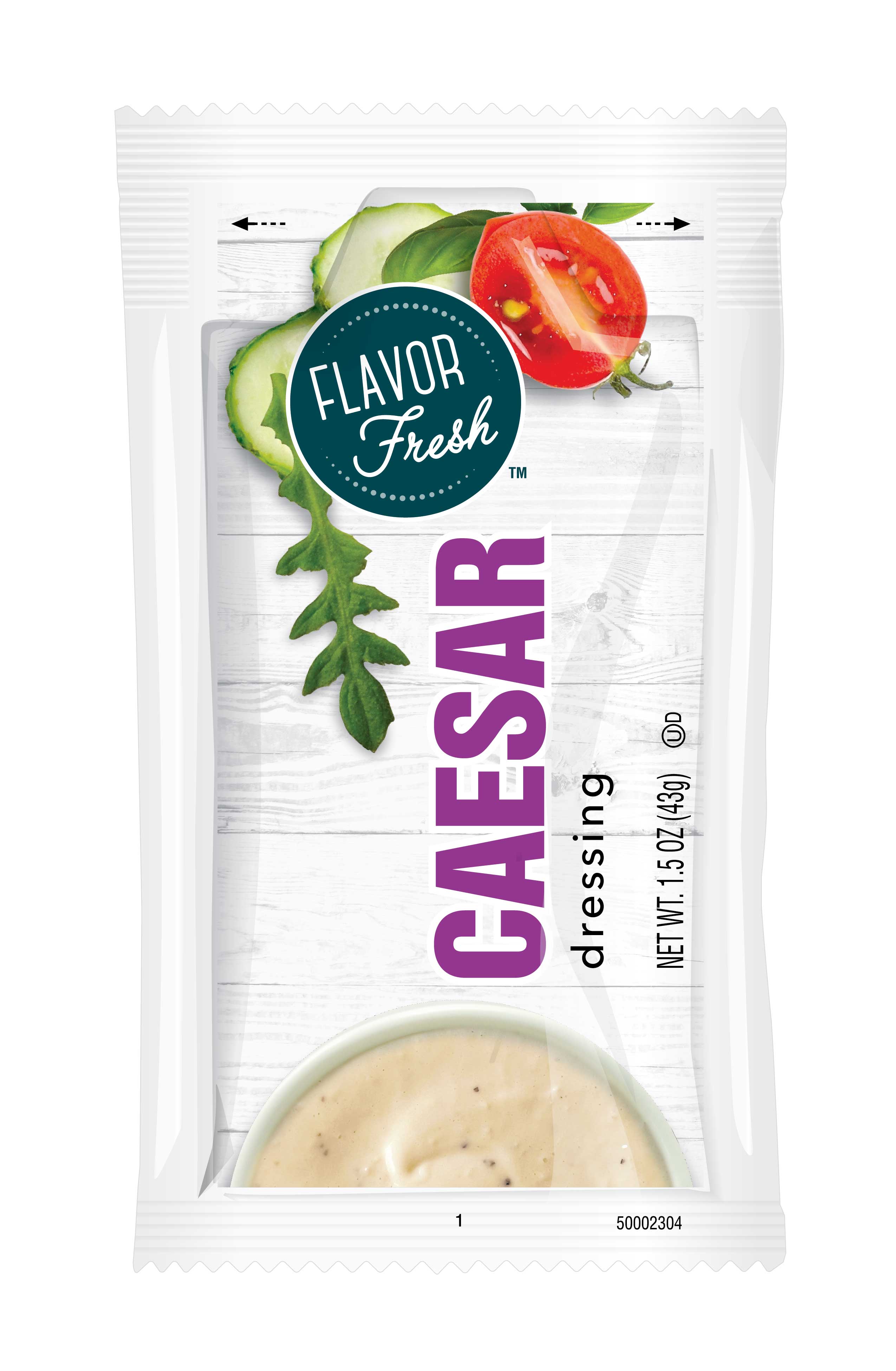 Flavor Fresh Caesar Dressing, 1.5 Ounce Pouch -- 60 per case
