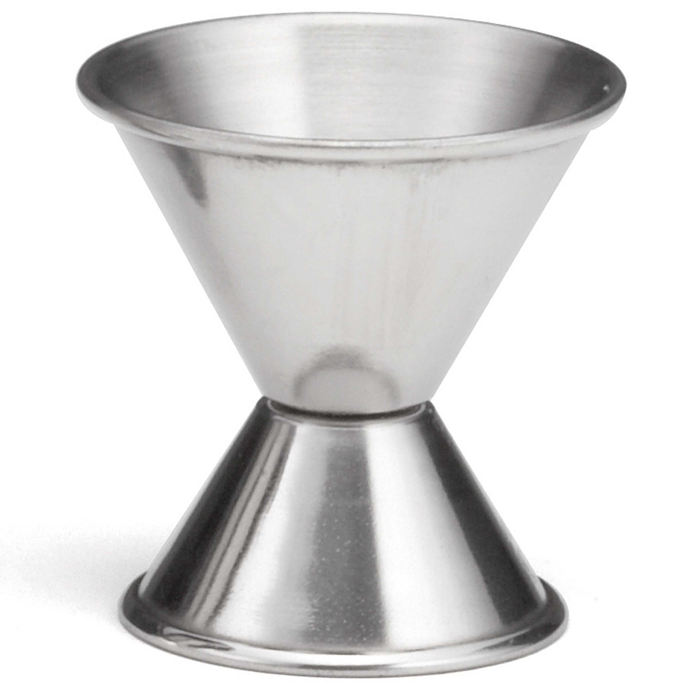 Tablecraft Stainless Steel Jigger with Capacity Stamping, 1/2 and 1 ...