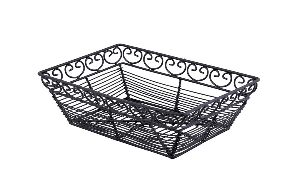 Tablecraft Mediterranean Collection Rectangular Serving Basket, 9 x 6 x 3 inch