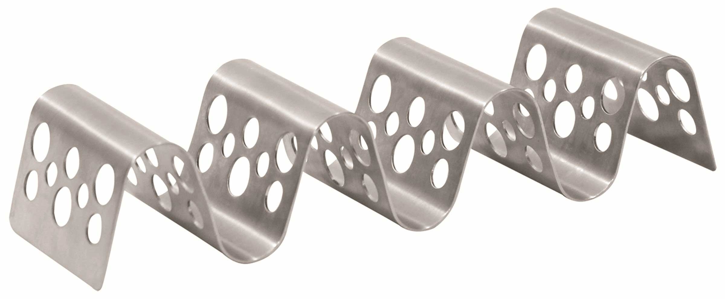 Tablecraft 3-4 Taco Taxi Stainless Steel Stamped Circle Patten Taco ...