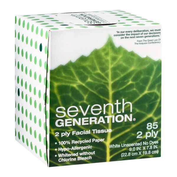 Seventh Generation 2 Ply Facial Tissue 100 Percent Recycled ...