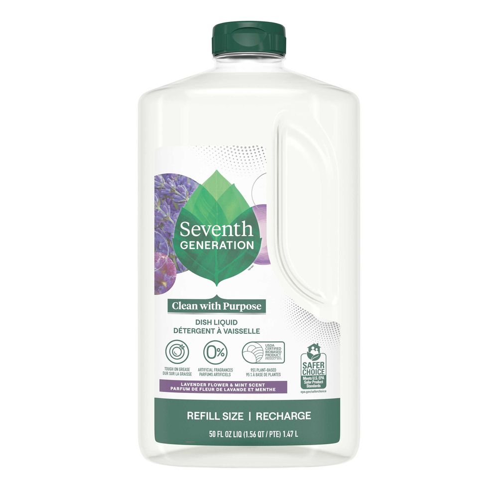 Seventh Generation Lavender Flower and Mint Liquid Dish Soap, 50 Ounce ...