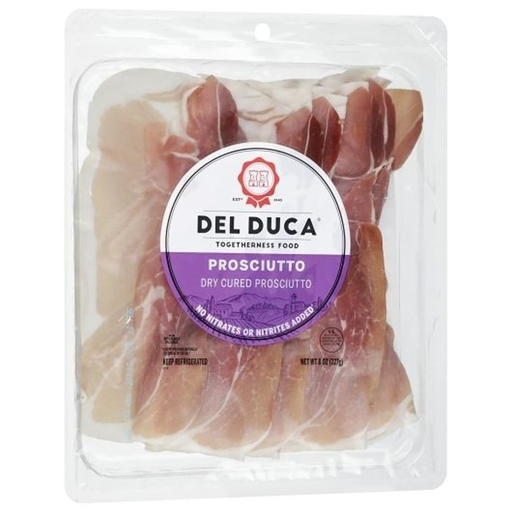 Del Duca Sliced Prosciutto, 8 Ounce -- 12 per case
