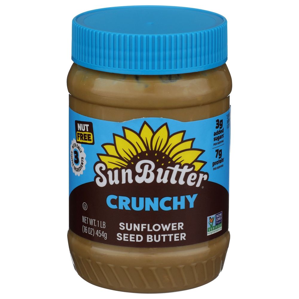 Sunbutter Natural Crunchy Sunflower Seed Spread, 16 Ounce -- 6 per case