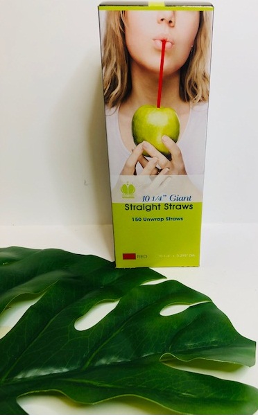 Goldmax Red Unwrapped Giant Straw, 10.25 inch - 150 count per pack ...