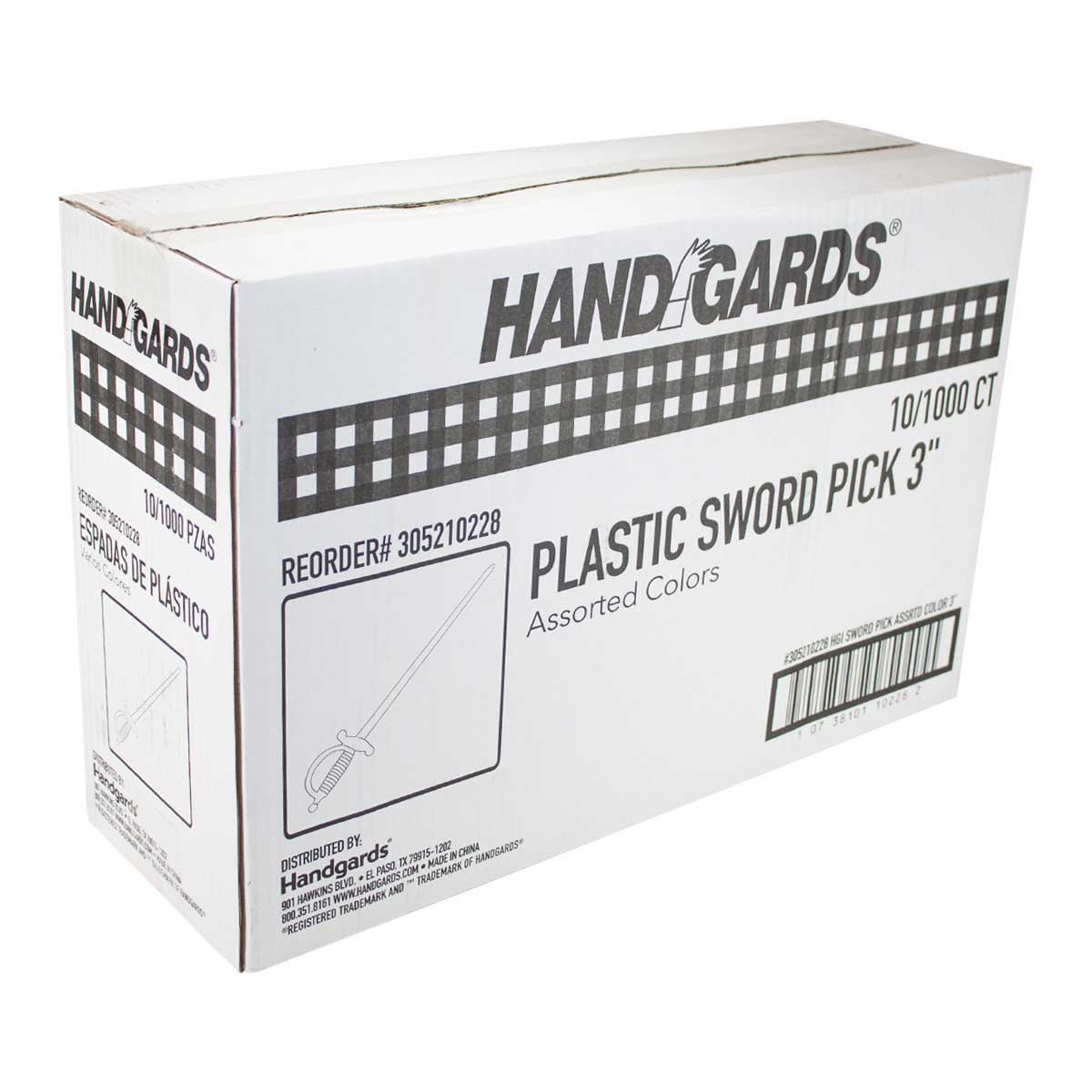 Handgards Assorted Color Disposable Plastic Sword Pick, 3 inch -- 10000 ...