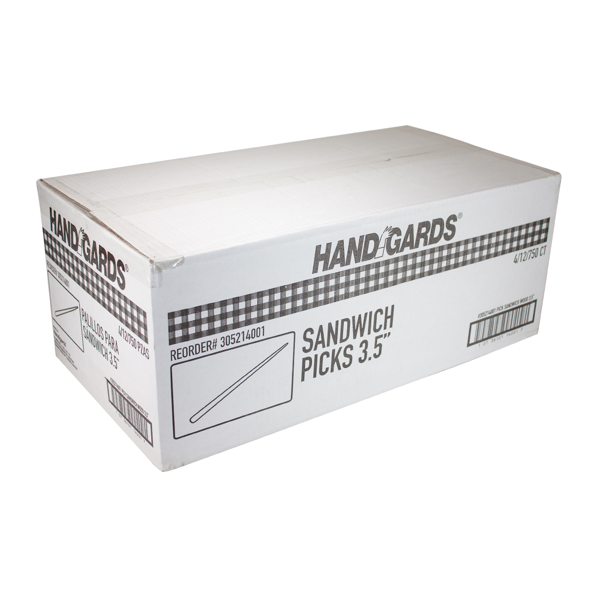 Handgards Disposable Wood Sandwich Pick, 3.5 inch -- 36000 per case ...