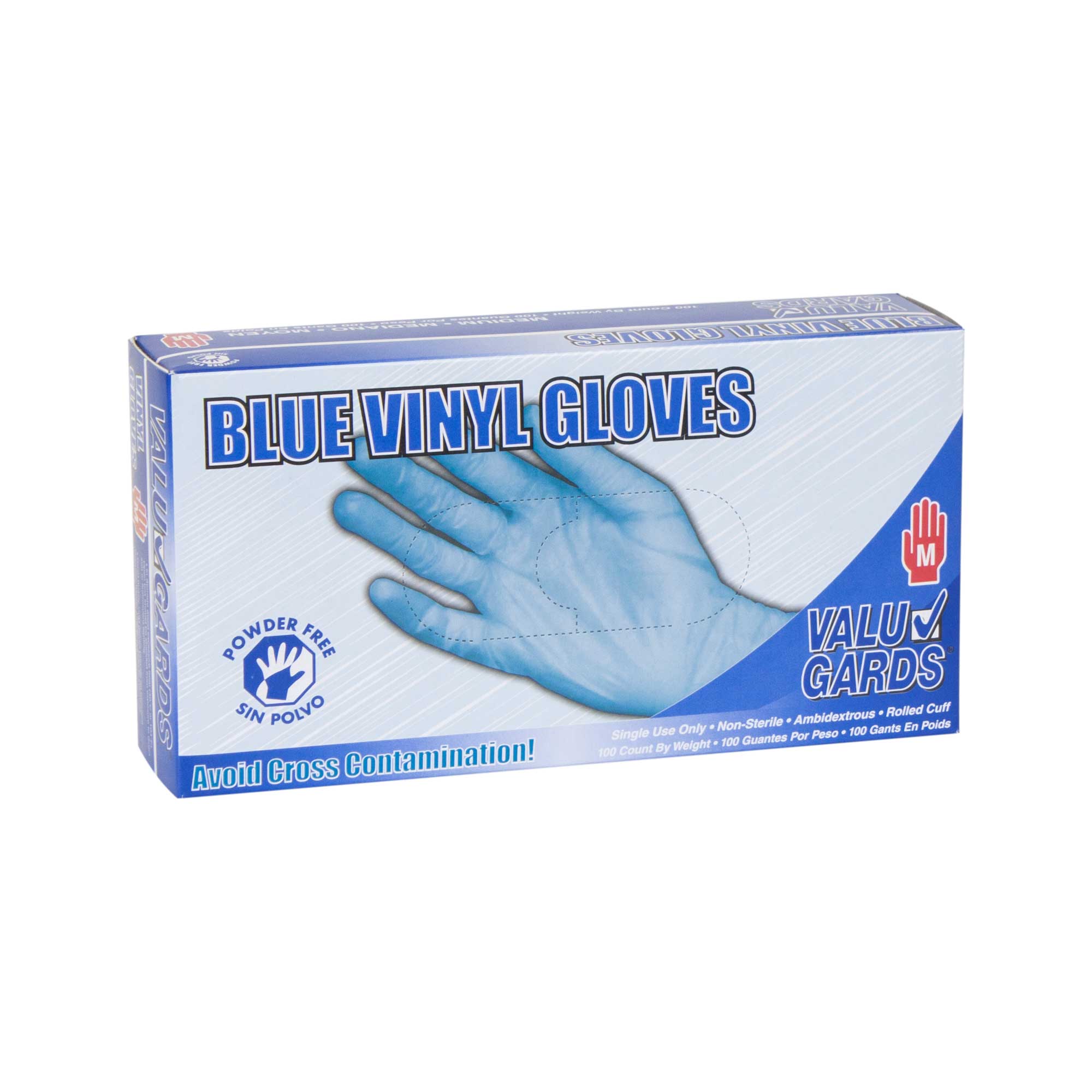 Handgards Medium Blue Vinyl Disposable Glove -- 10 per case